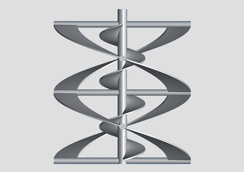 Helical ribbon and screw impeller - Tank Agitator Mixer Manufacturer of ...